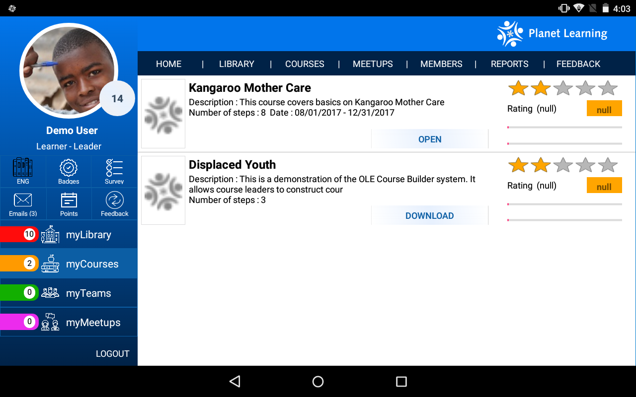 New User Interface | Open Learning Exchange